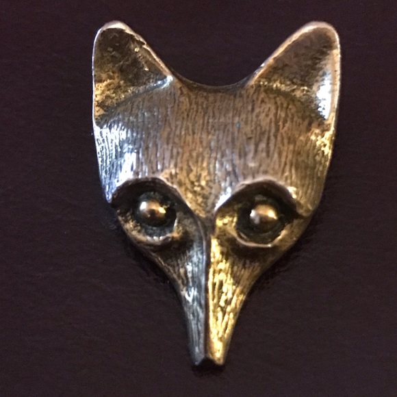 Zentall | Jewelry | Vintage Gold Tone Zentall Fox Head Pin Brooch ...